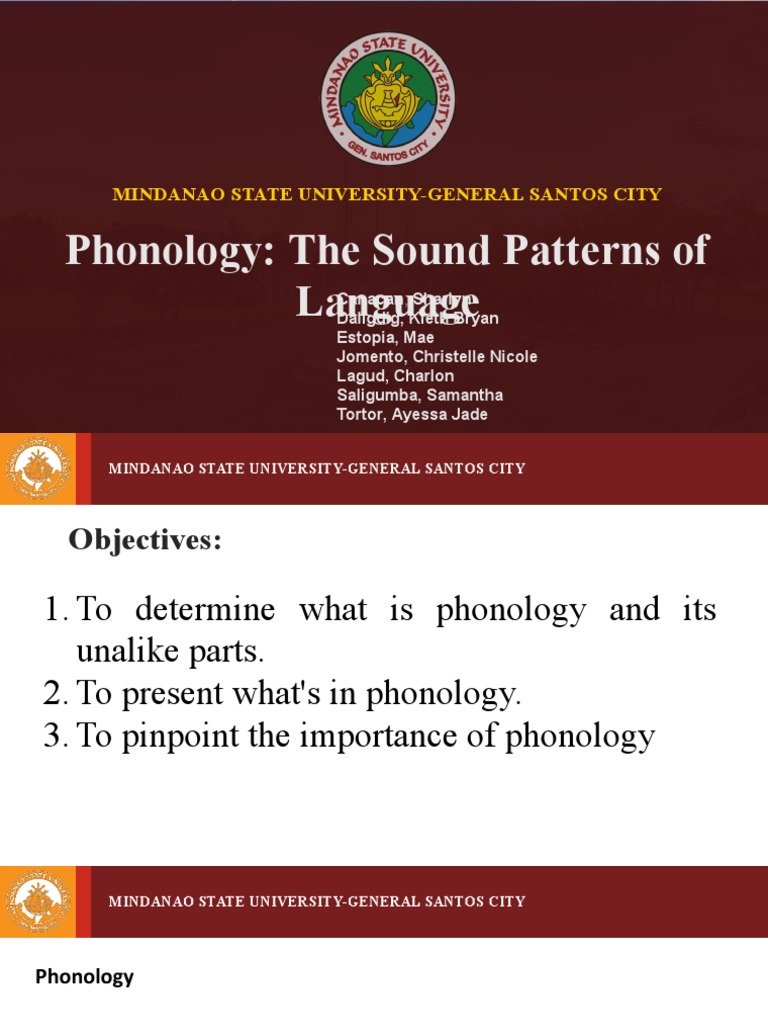 PHONOLOGY The Sound Patterns of Language 1 | PDF | Syllable | Stress ...