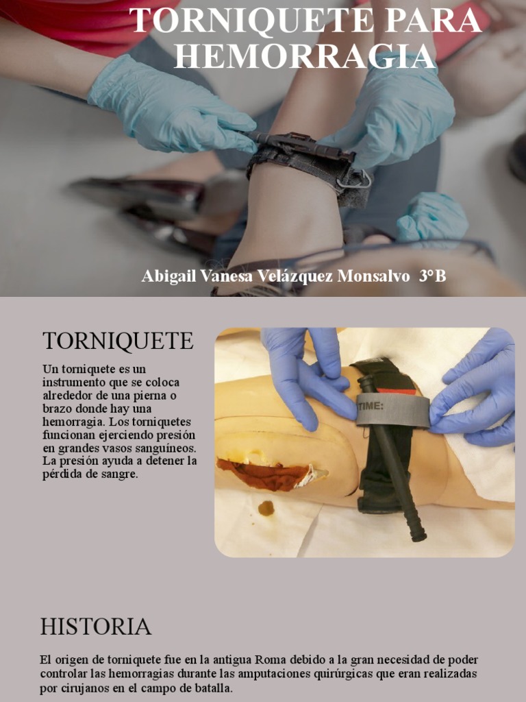 Torniquete para Hemorragia | Descargar gratis PDF | Cirugía | Sangrado