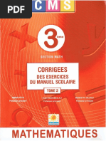 Corrige Manuel Scolaire 3 Math Section Math t1 | PDF
