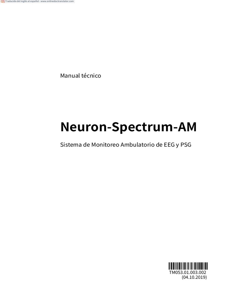 Neuron-Spectrum-AM TM - Espanol | PDF | Electrónica | Código de barras