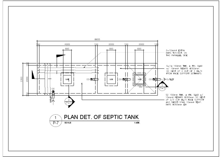 Plan of Septic Tank | PDF