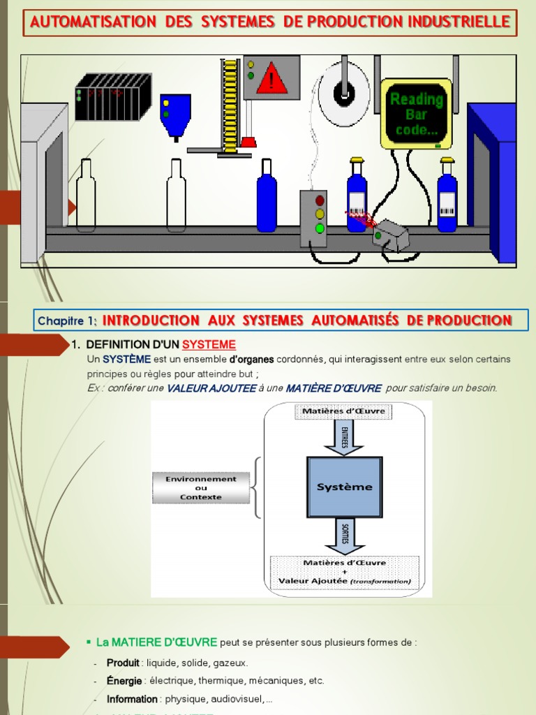 Systèmes Automatisés de Production | PDF | Automate programmable ...