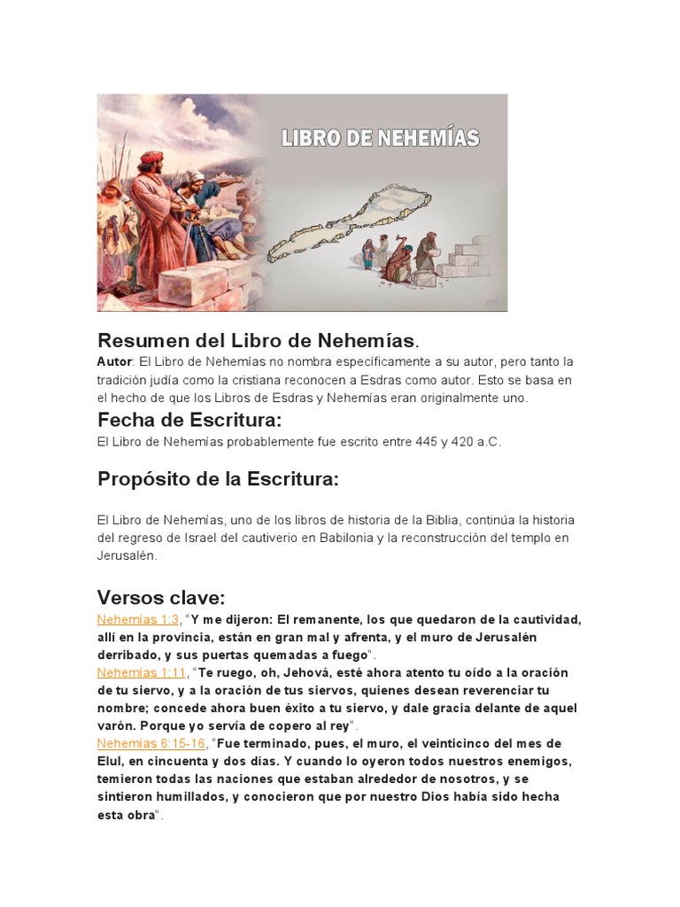 Resumen Del Libro de Nehemías | PDF | Oración | Biblia