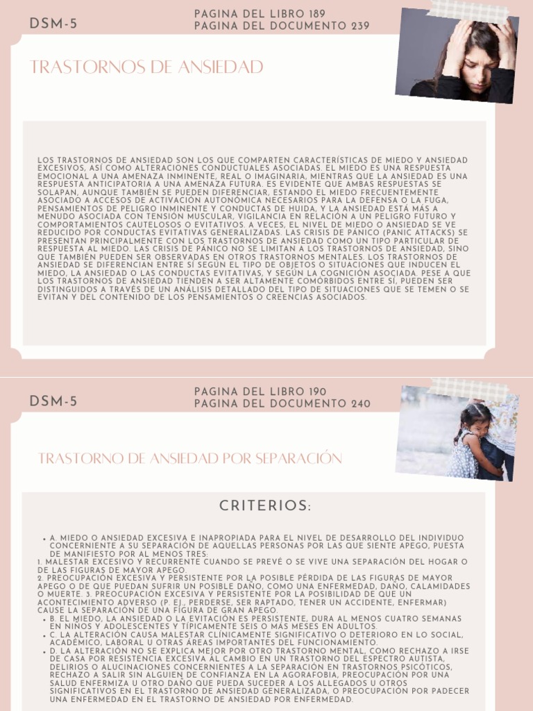Trastornos de ansiedad DSM-5 | PDF | Ansiedad | Trastorno de ansiedad
