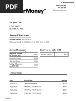 Cash App - Statement 2020 | PDF | Cash | Deposit Account