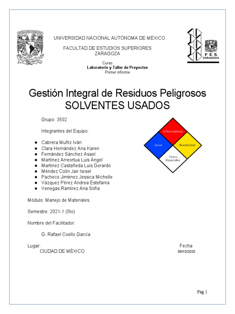 3502 - Solventes - Usados Edit1 | PDF | Residuos | Destilación