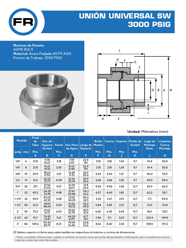 Union Universal SW | PDF | Ingeniería mecánica | Plomería