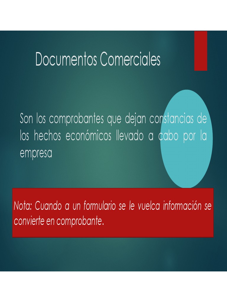 Documentos Comerciales - PPT Clase 2 | PDF | Cheque | Factura