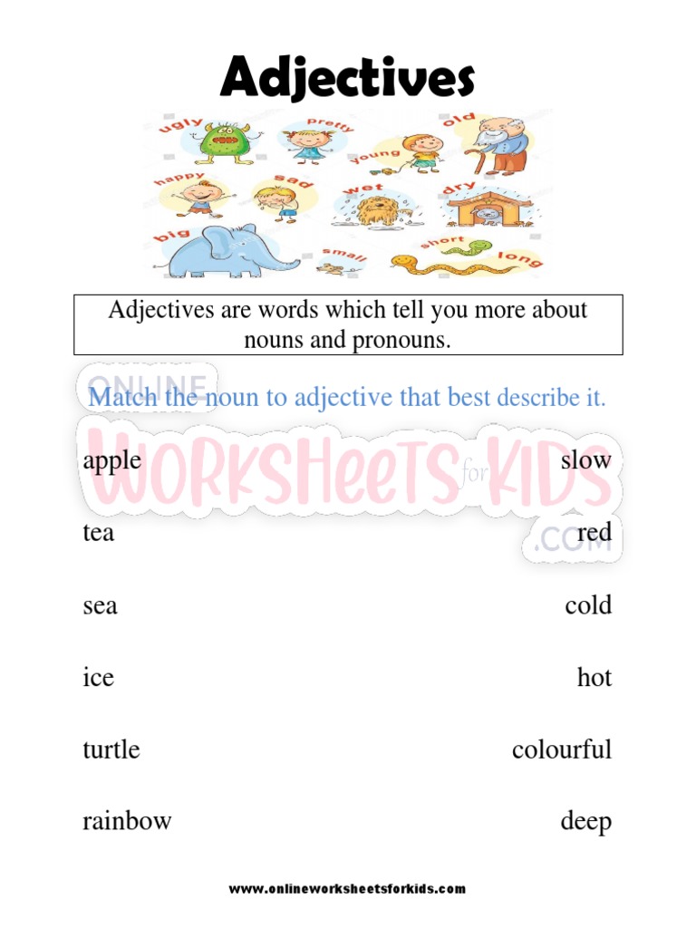 Adjectives Worksheets For Grade 1-3 | PDF | Language Arts & Discipline