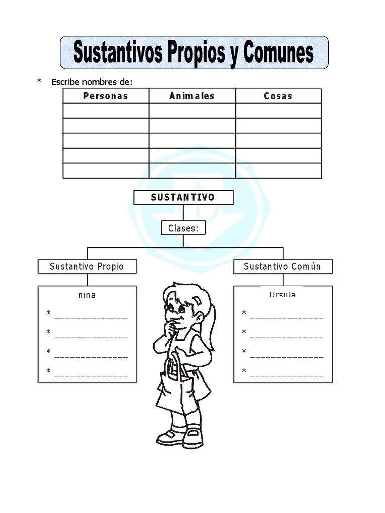 Ficha-de-Sustantivos-Propios-y-Comunes-para-Segundo-de-Primaria | PDF