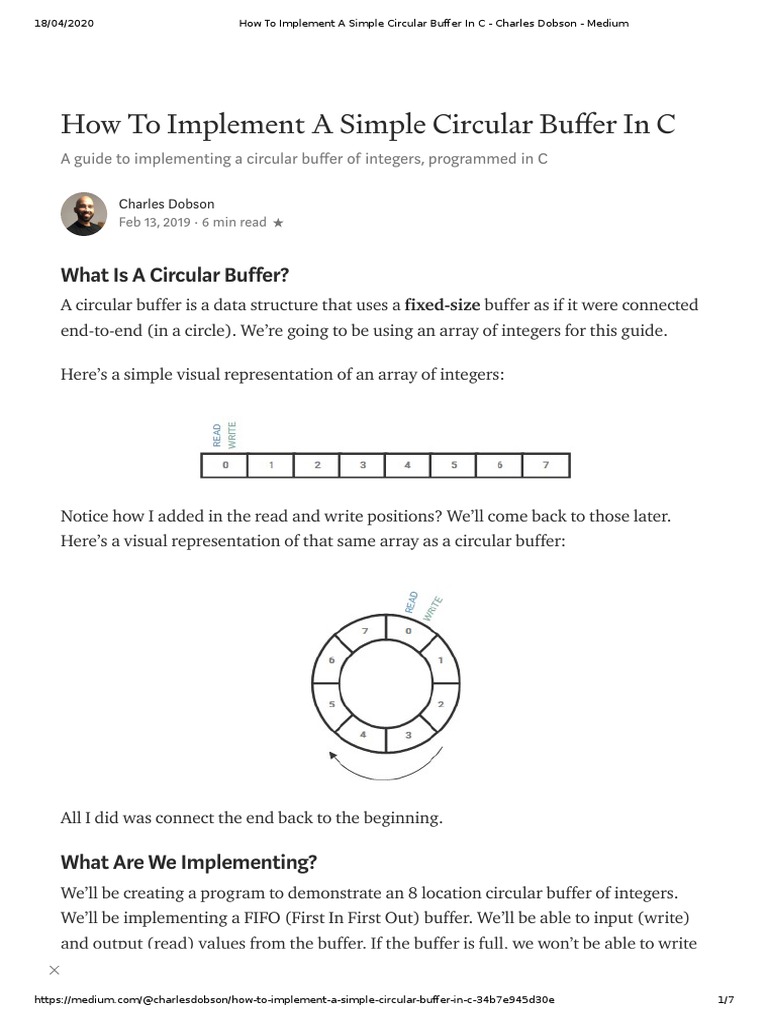 How To Implement A Simple Circular Buffer in C - A Guide To Implementing A Circular Buffer of ...
