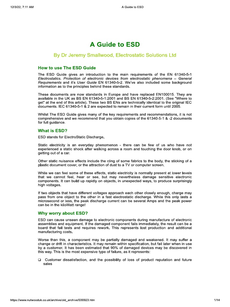 Guide To ESD | PDF