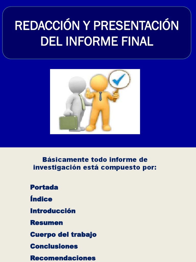 8-01-13 Redaccion y Presentacion Del Informe | Descargar gratis PDF ...