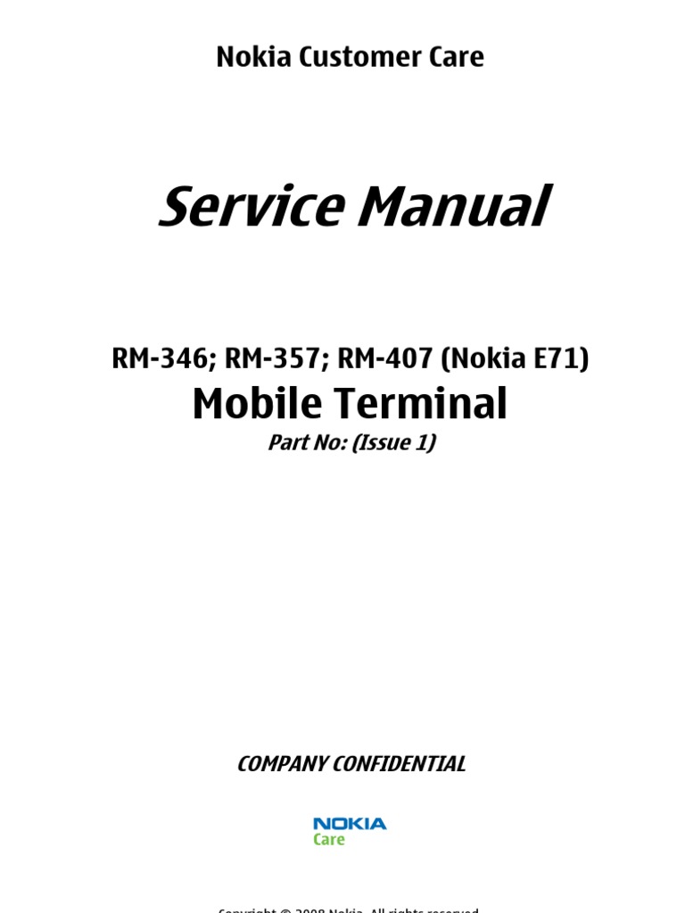 Nokia E71 (RM-346 RM-357 RM-407) SM L3&L4 | PDF | Electrostatic ...