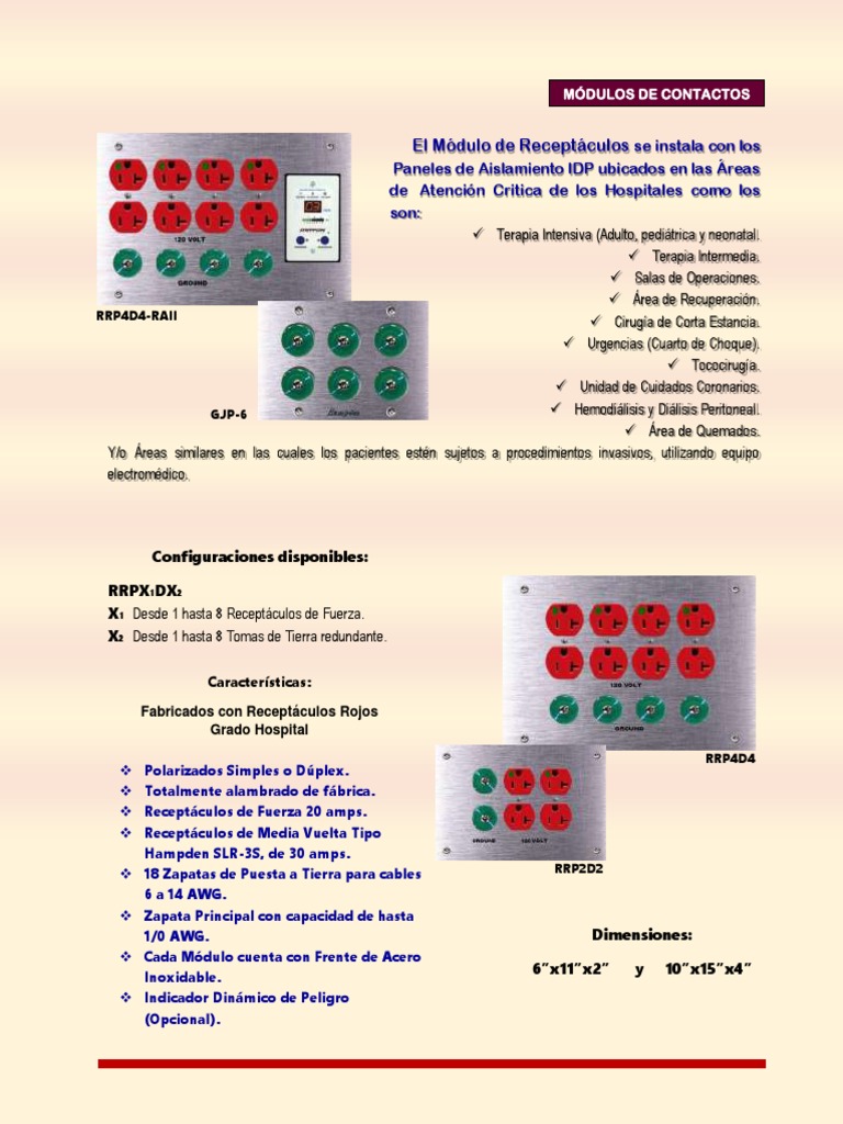 Ficha Técnica Módulos de Contactos | PDF | Tratamientos médicos | Cuidado de la salud