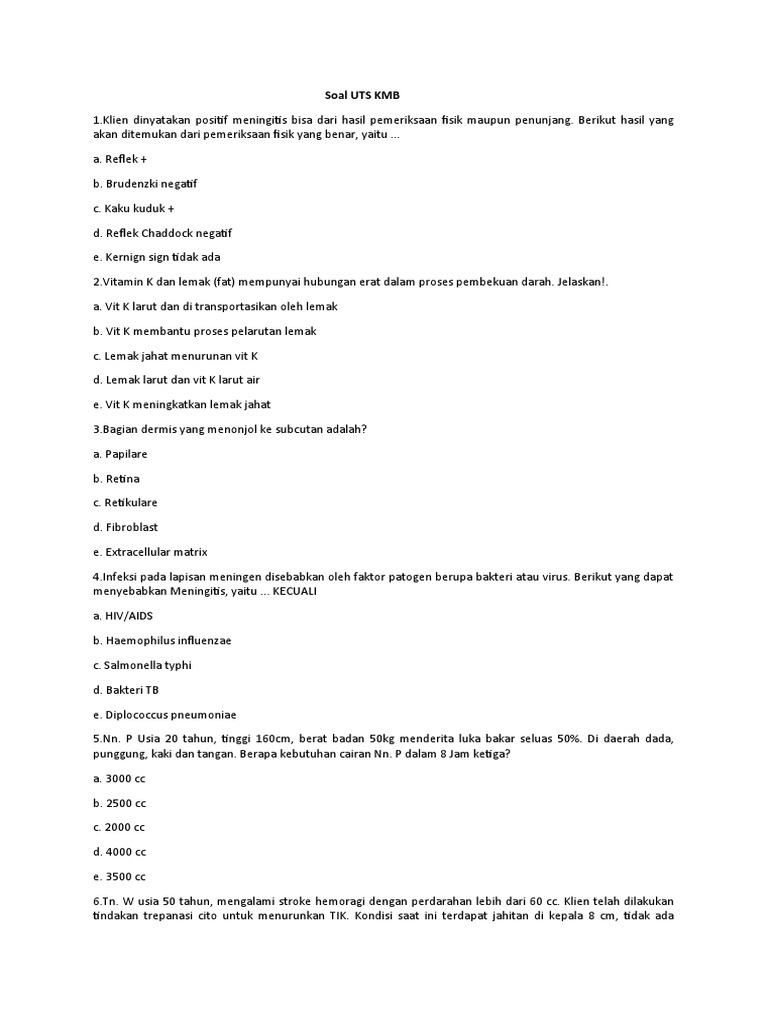 Soal UTS KMB | PDF
