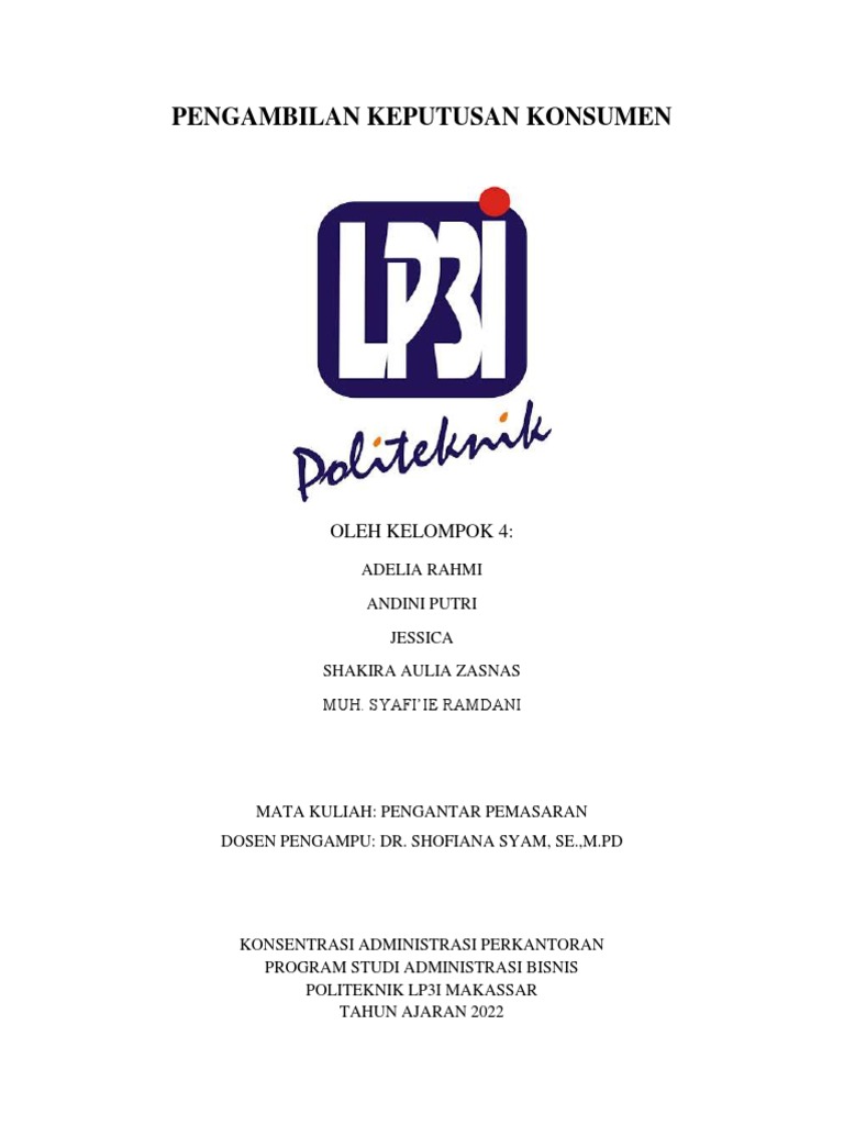 Makalah Pengambilan Keputusan Konsumen-Klp 4 | PDF