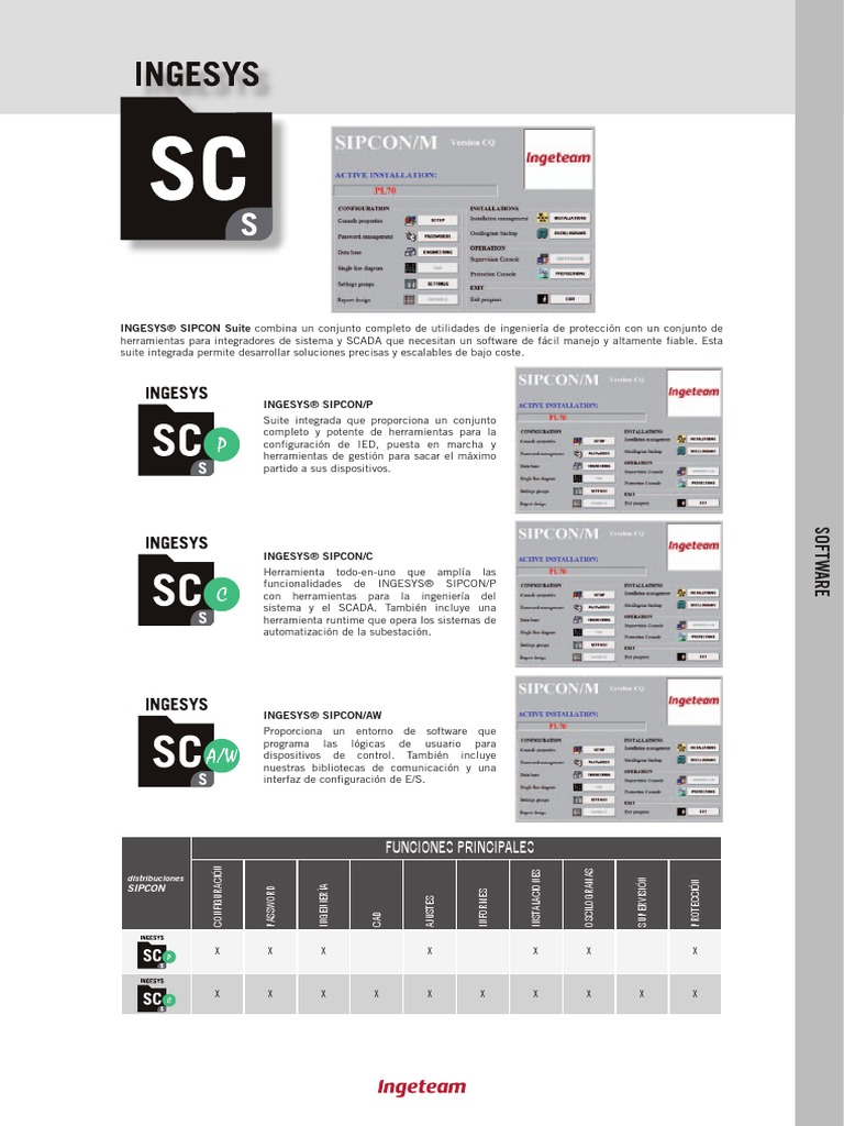 Ptd11584 Ficha Ingesas Sipcon | PDF | Scada | Programa de computadora