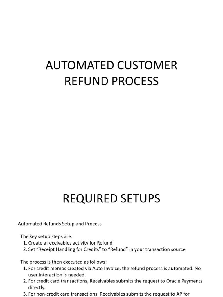 Customer Refund Process Overview | PDF