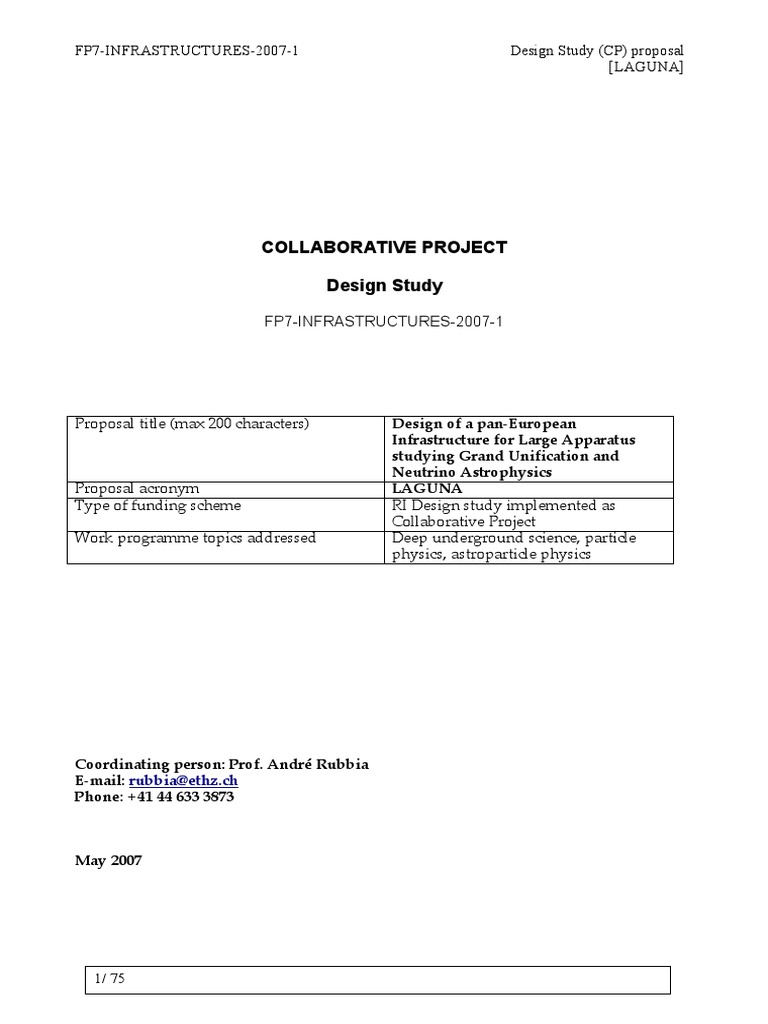 LAGUNA-FP7 PartB | PDF | Neutrino | Particle Physics