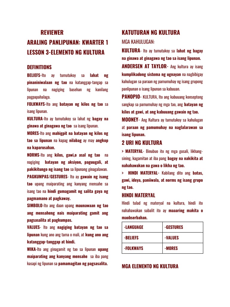 AP Long Quiz Revr. q1 w3 | PDF