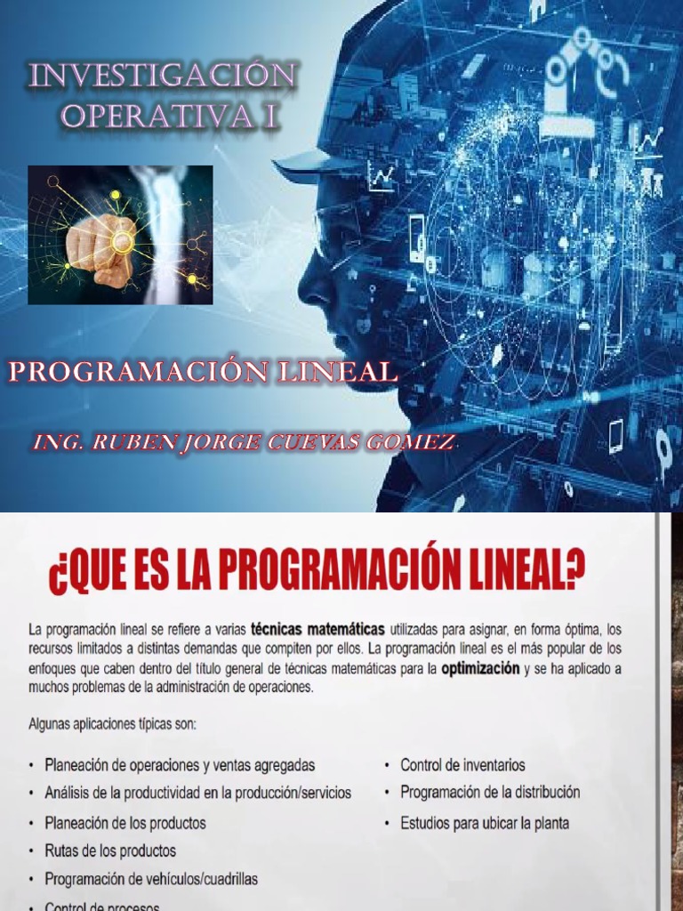 Programación Lineal Diapositivas Impreso | PDF | Programación lineal ...