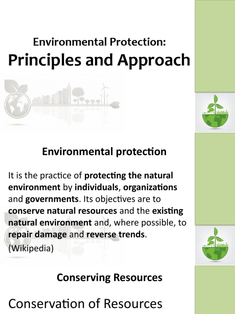 Lesson 7 Environmental Protection Principles and Approach | PDF | Recycling | Waste