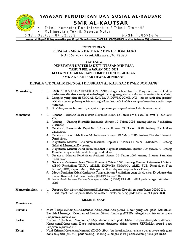 SK KKM Al Kautsar | PDF