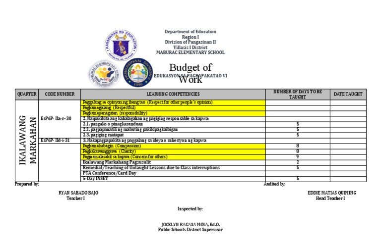 Bow 6-RB Esp 2ND Q | PDF