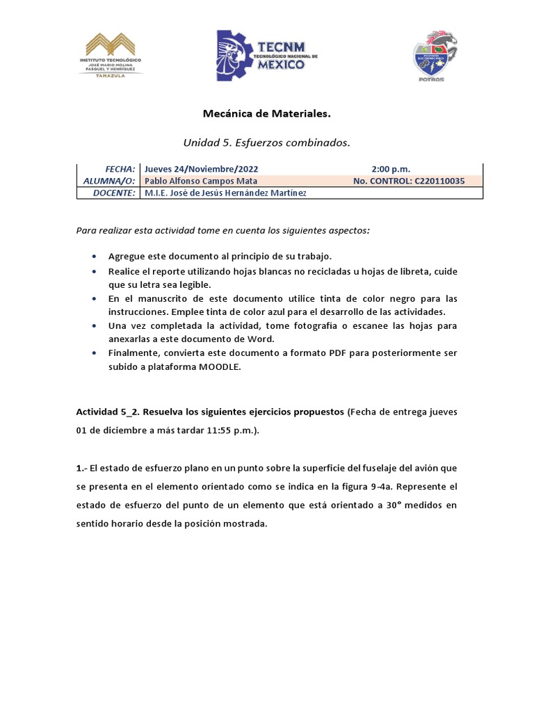 Act 5 - 2. Ejercicios Propuestos M - M | PDF