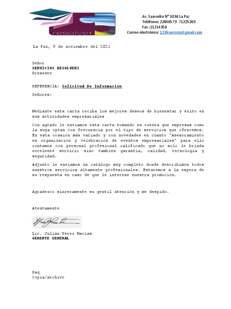 Cartas de Solicitud de Cotizacion | PDF