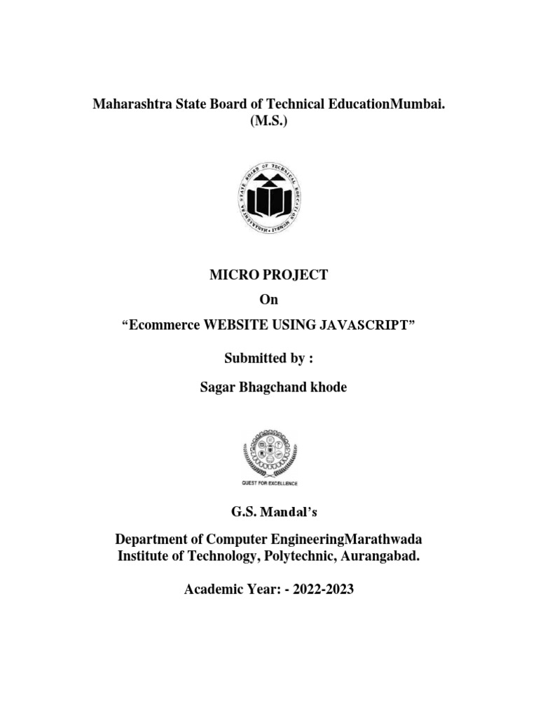 Css Microproject Final | Download Free PDF | Java Script | World Wide Web