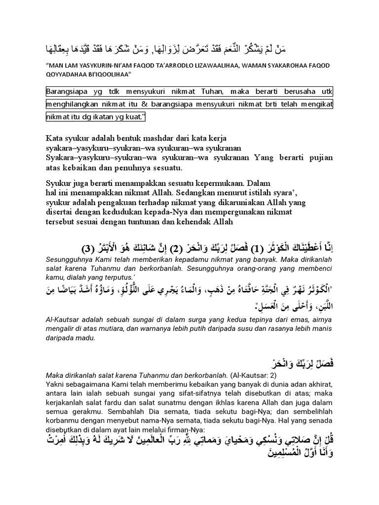 SYUKUR | PDF