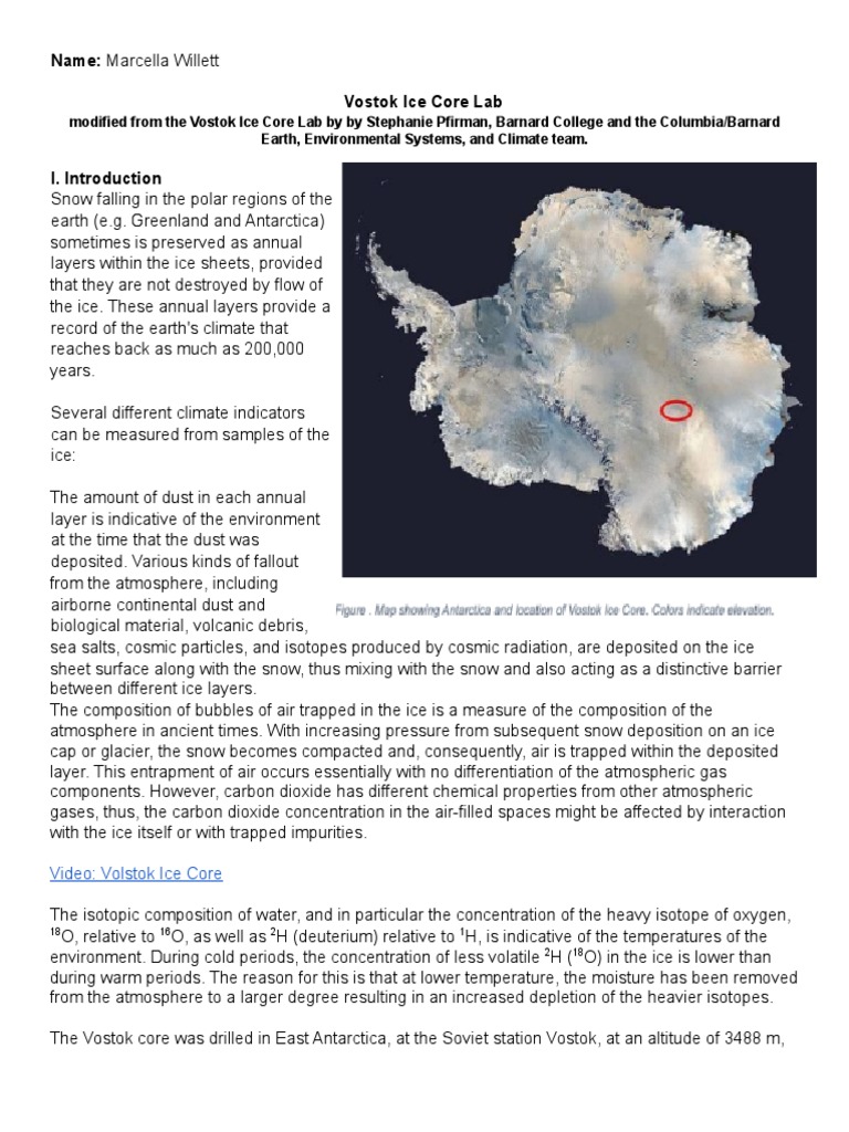 vostok ice core lab | PDF | Atmosphere Of Earth | Carbon Dioxide