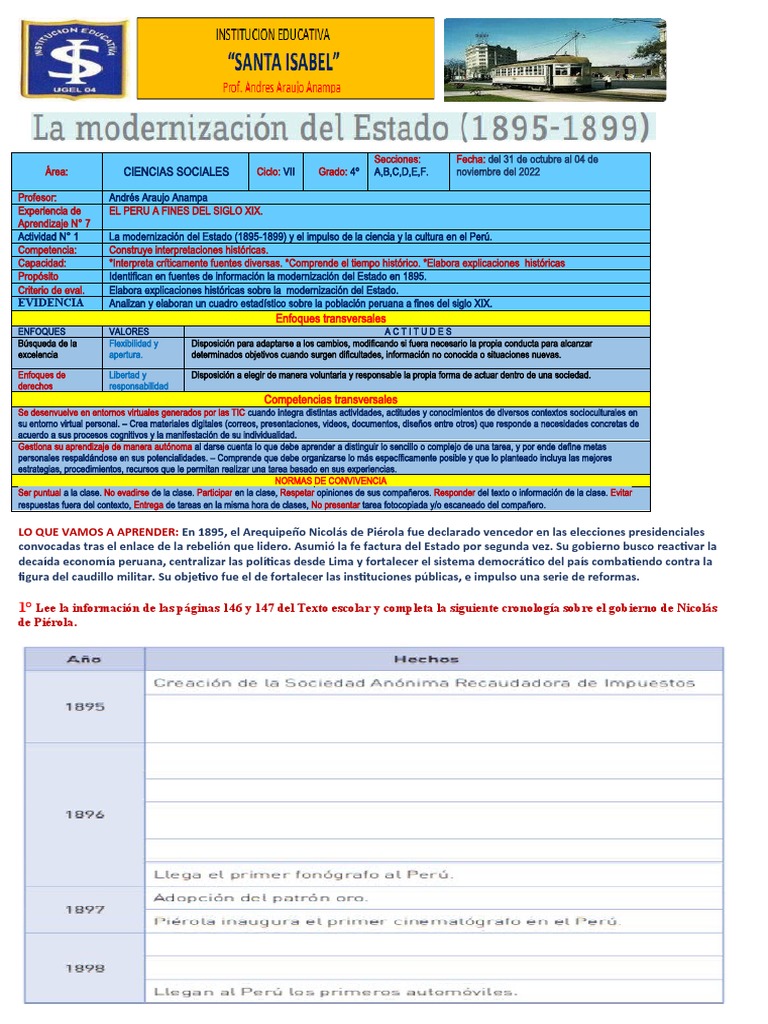 CC - SS. 4° EdA 7-Act.2 | PDF | Aprendizaje