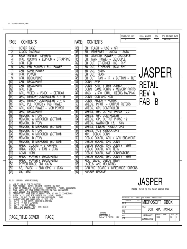 XBOX360 FAT Jasper FabB Retail RevA | PDF | Electronic Design ...