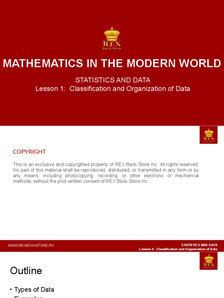 Chapter 4 Lesson 1 Classification and Organization of Data | PDF ...