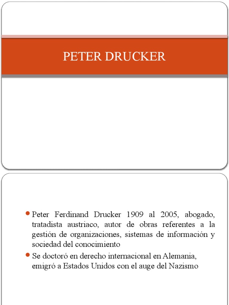 Peter Drucker | PDF | Economias