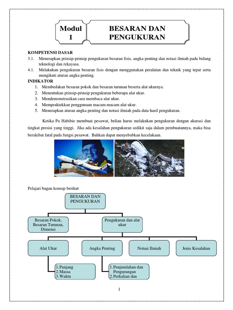 Modul 1 Besaran Dan Pengukuran (LMS) - Dikonversi | PDF