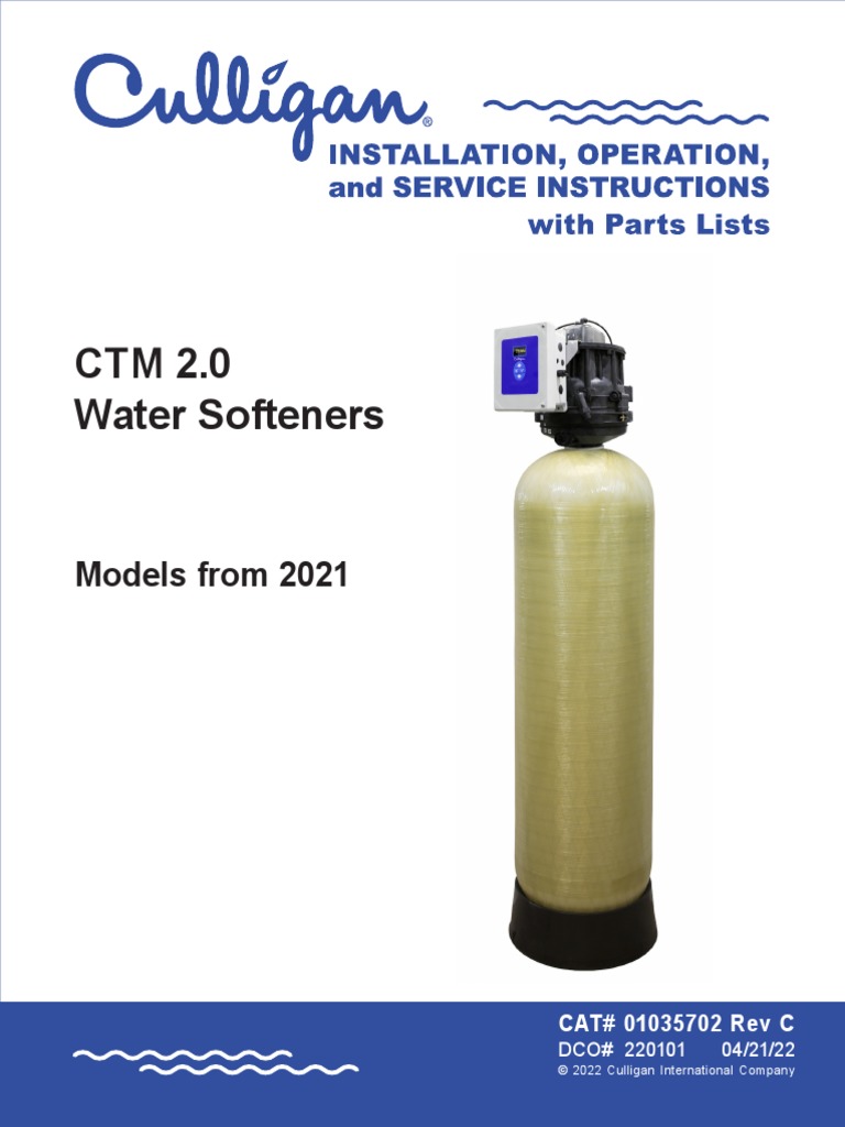 CTM2 Softener Manual | PDF | Valve | Electrical Wiring