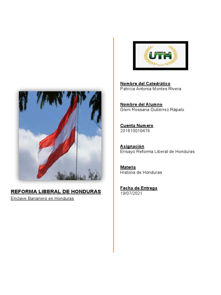 Reforma Liberal (Ensayo) | PDF | Honduras | Capitalismo
