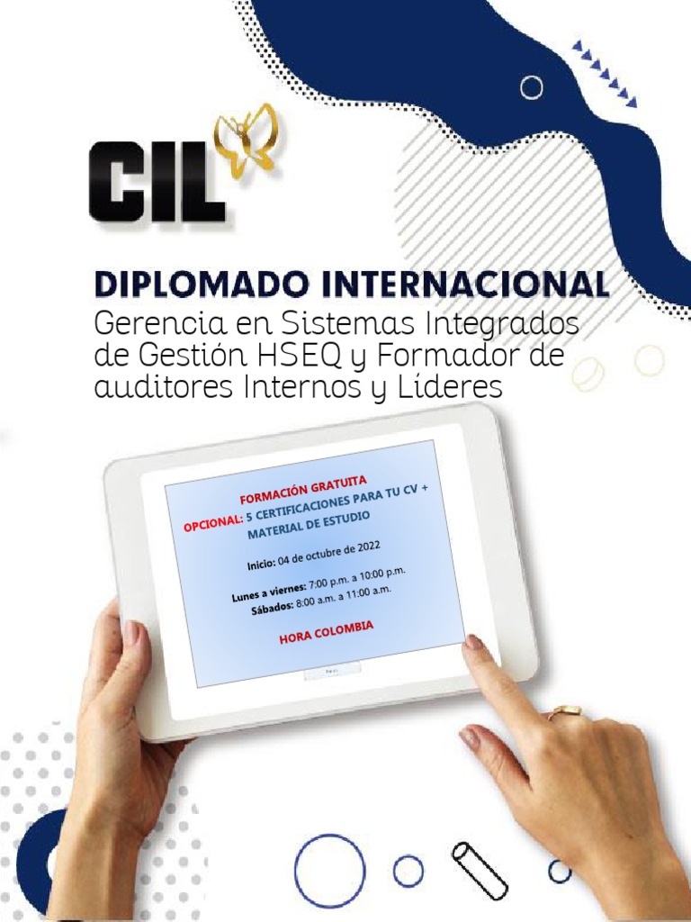 Brochure Diplomado en Gerencia HSEQ Y Formador de Auditores Internos y Líderes - CIL | PDF ...
