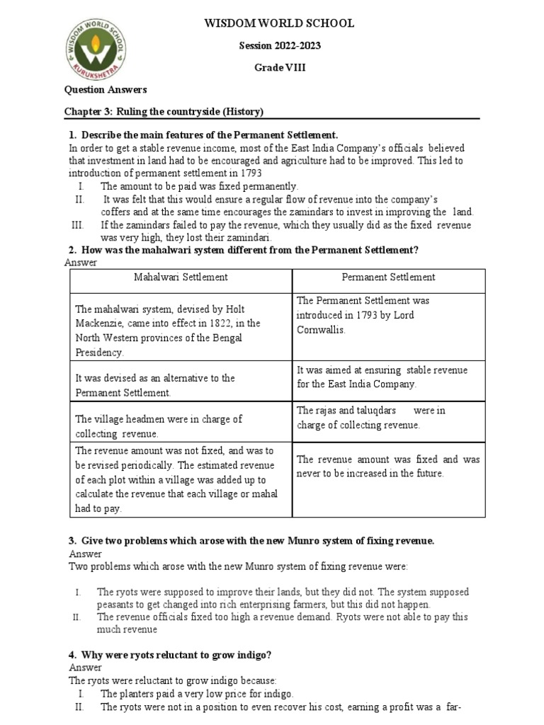 CH 3 History Qa | PDF | Economies