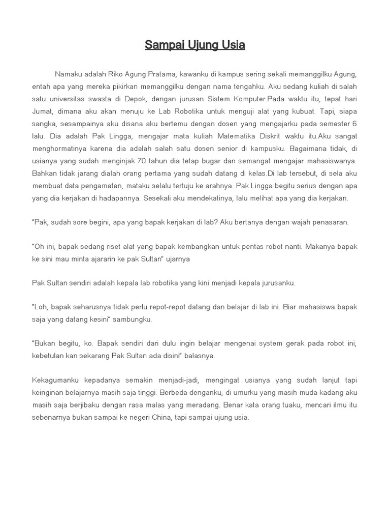 Kumpulan Cerpen Pendidikan 01 | PDF