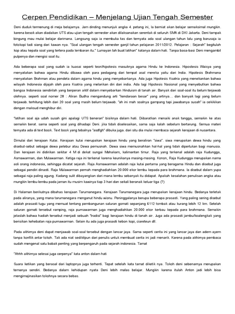 Kumpulan Cerpen Pendidikan 02 | PDF | Agama & Spiritualitas