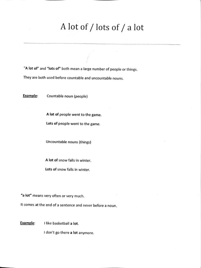 A Lot Of-Lots of - A Lot | PDF
