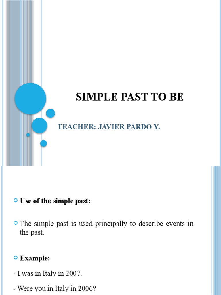 Two Week Simple Past To Be Was Were Unac Fca | PDF | Language Arts ...