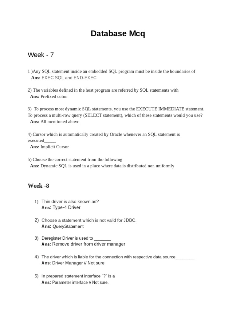 Database Week 7 15 | PDF | Sql | Data Management Software