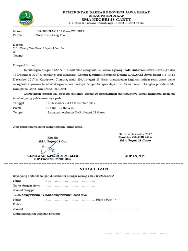 Surat Izin | PDF