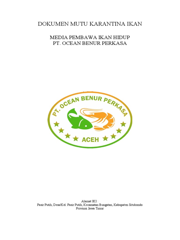 Dokumen Mutu Karantina Ikan | PDF
